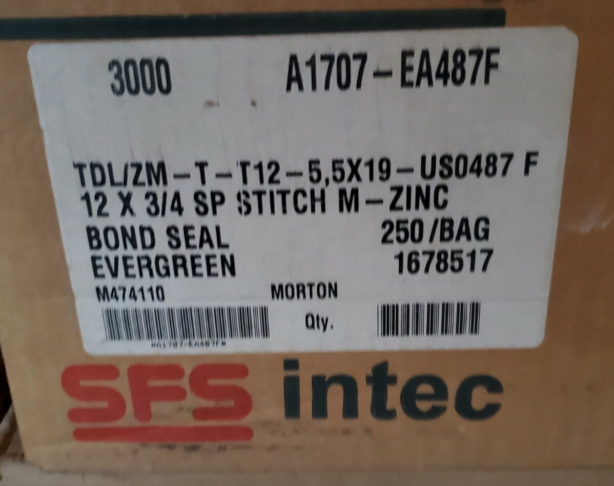 Pole barn screws, SFS Intec 3/4" -#12 Woodgrip screw, Evergreen, 250 pc ...