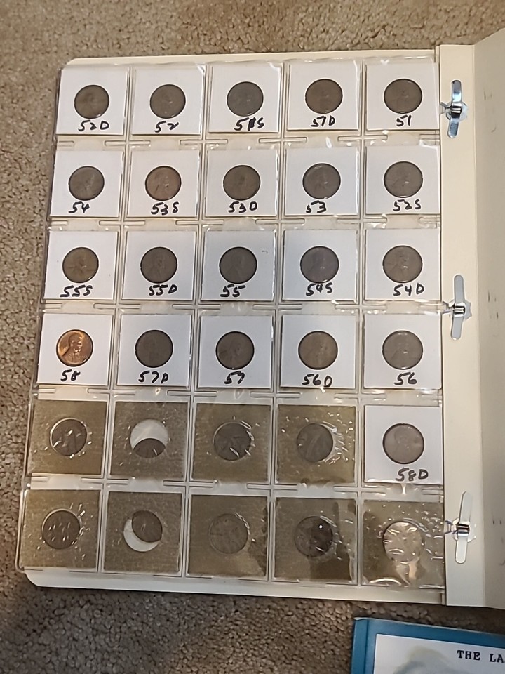 Set of 4 Lincoln Wheat Cent Collection 1941-1958 Complete 51 Coins Each ...