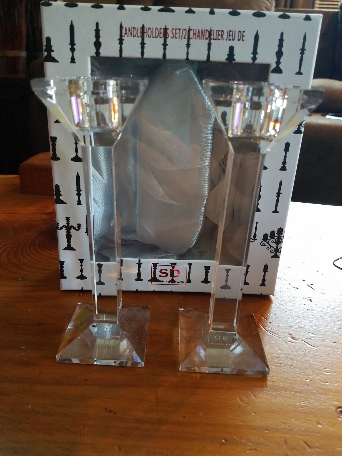 Simon Designs (SD) Candlestick Set Of 2 Sophisticated 6" New in SD ...