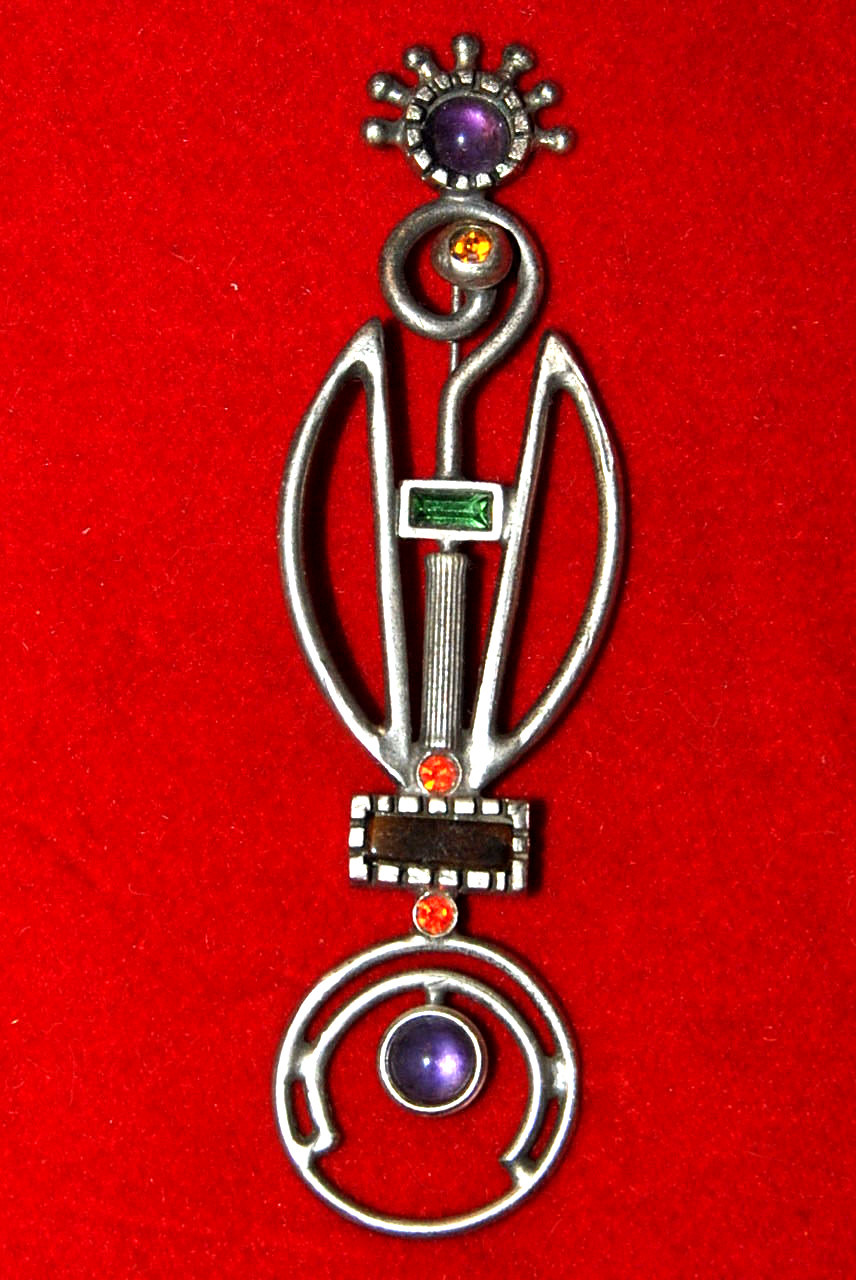 Vintage Signed Bop Modernist Modern Pin Brooch NICE!!! - Gem