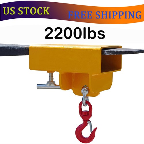 Forklift Lifting Hook Attachment 2200lbs Capacity Single Mobile ...