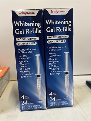 Walgreens Whitening Gel Refills 24 Treatments With 4 Refill Syringes ...