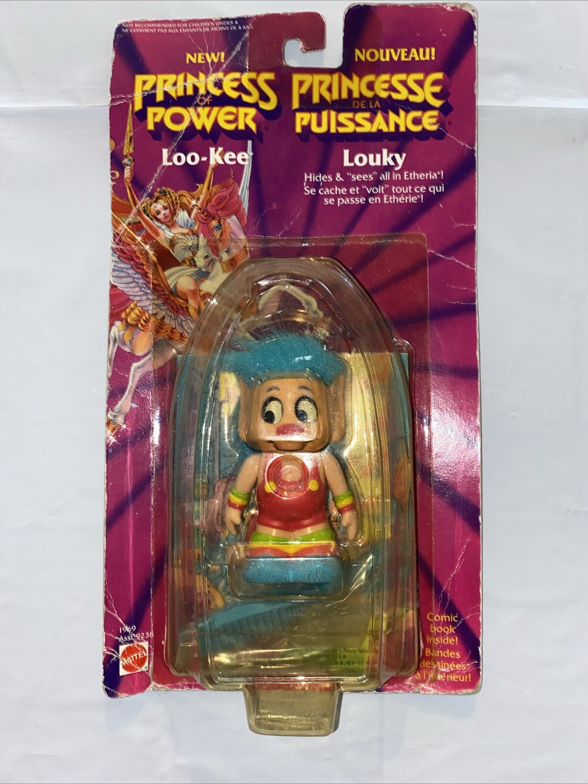 1986 Princess of Power Vintage Loo-kee Figure on card *SUPER RARE TO ...