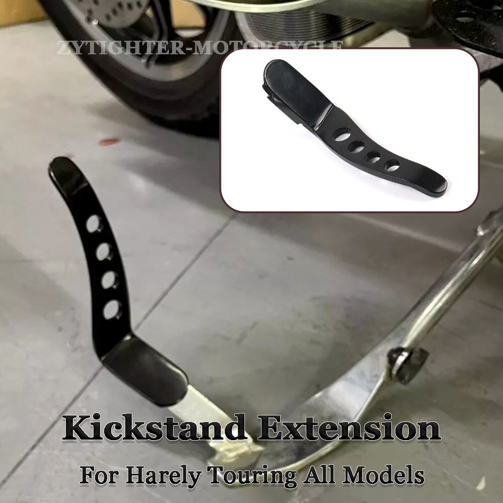 Accessories Kickstand Extension Black For Harley Touring Street Glide ...