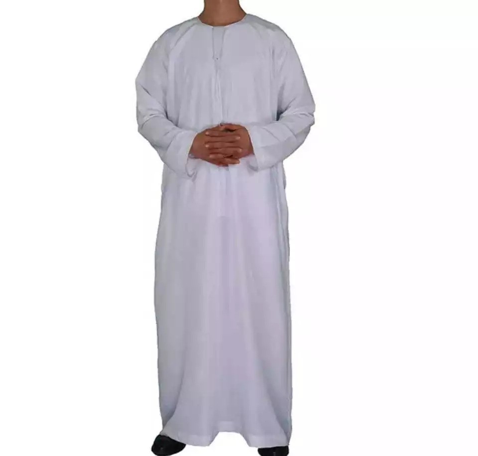 Saudi Arabian Men's Thobe Robes with Long Sleeve and Solid Pockets arab ...