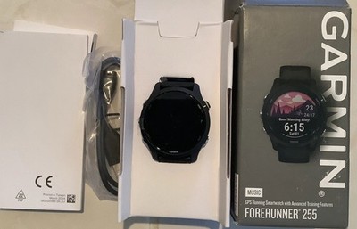 NEW Garmin Forerunner 255 GPS Running Smartwatch Music Black , Open Box ...