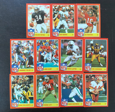 1985 Topps Football Complete NFL Star Set (1-11) Walter Payton | eBay