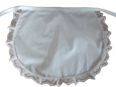 5 LADIES WHITE 50'S STYLE WAIST WAITRESS APRON PINNY lace fancydress ...