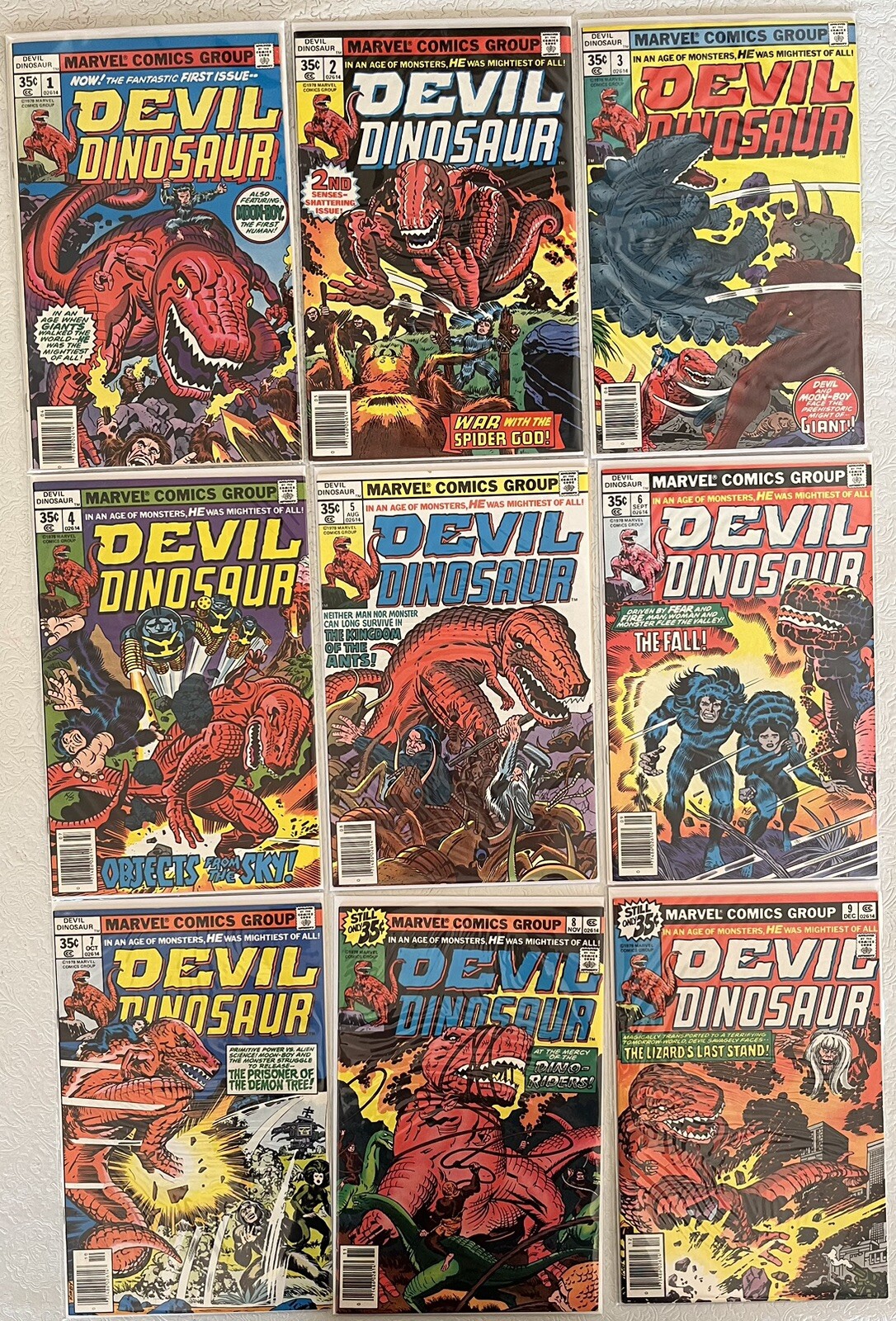 Devil Dinosaur (1978) Comic Full Print Run 1-9 Marvel 1st Appearance ...