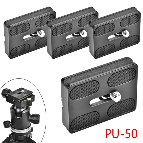 4Pcs-50mm Quick Release Plate Tripod Gimbal Base for Canon Nikon Sony ...