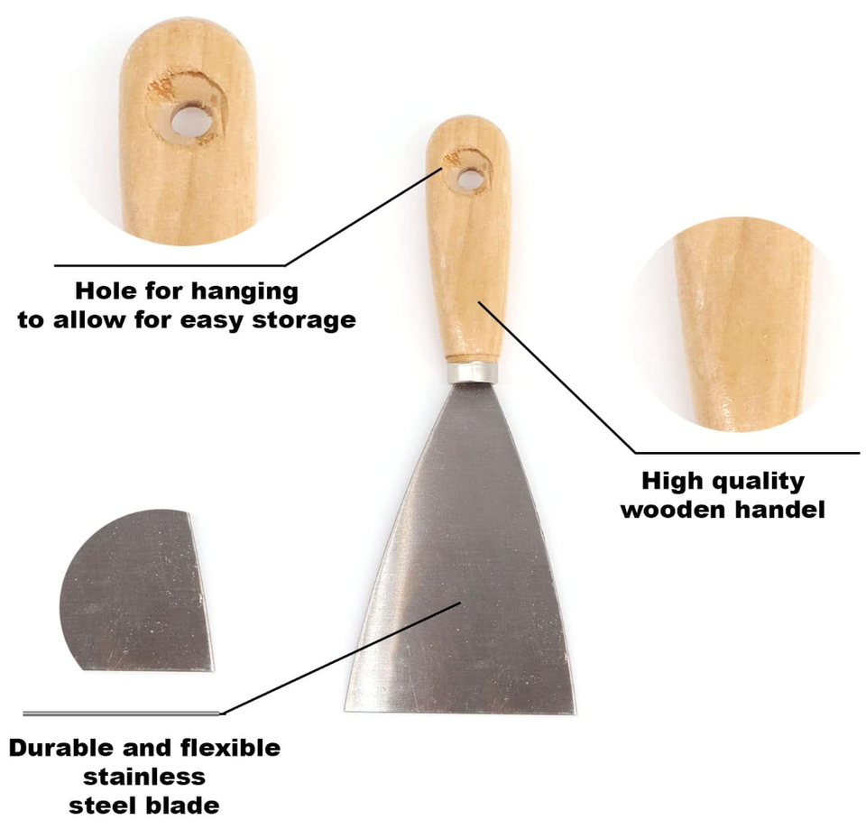 3pc Decorators Filling Knife Wallpaper Paint Scraper Set Scraper Paint ...