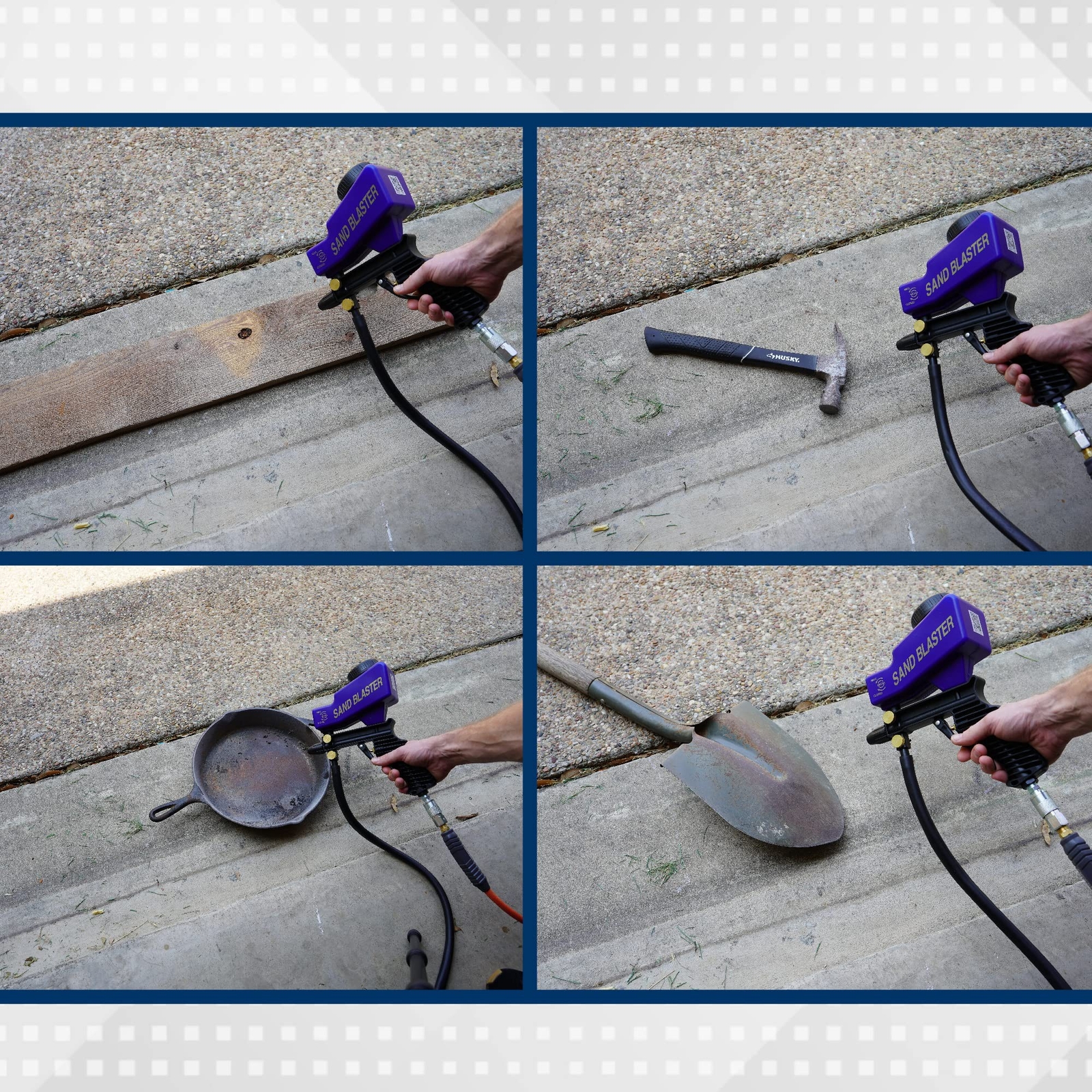 LE Lematec Sand Blaster Gun Kit, Sandblaster, Rust Remover and Paint ...