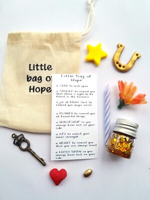 Little Bag of Hope, Encouragement gift, Friendship, love, party favor ...