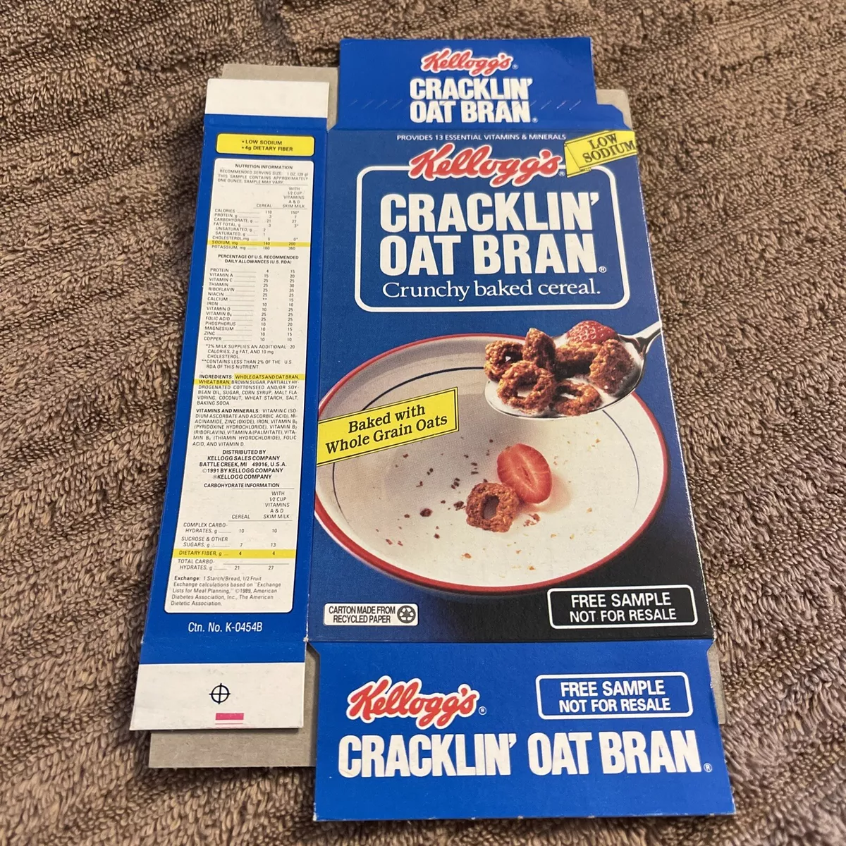 Kelloggs Cracklin Oat Bran Original Cold Breakfast 42 Off