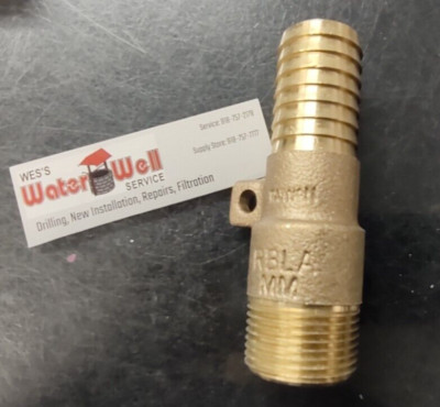New Merrill 1" No Lead Bronze Barbed Adapter for Water Well Pump ...