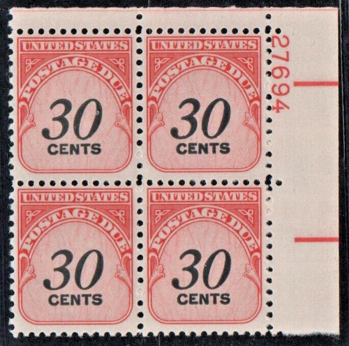 J98 Upper Right Plate Block of (4) MNH VF+ | eBay