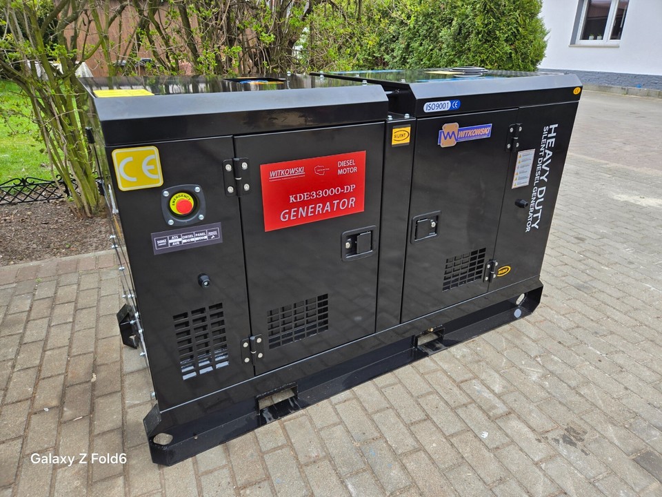 Generator, power generator, diesel, 30 kVA, 24 KW SILENT + ATS! REMOTE ...