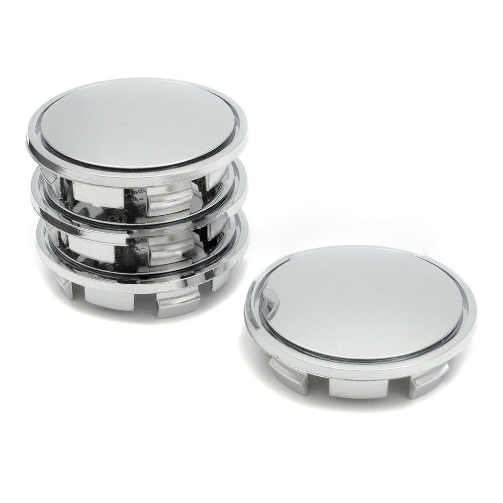 4Pcs Car Chrome Wheel Center Caps Tyre Rim Hub Cap Cover ABS Plastic ...
