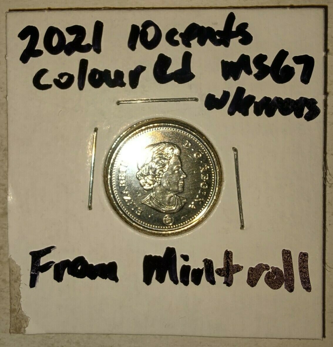 ***Rare***Canada 2021 10 Cents | Coloured | Canadian Dime | New Design ...