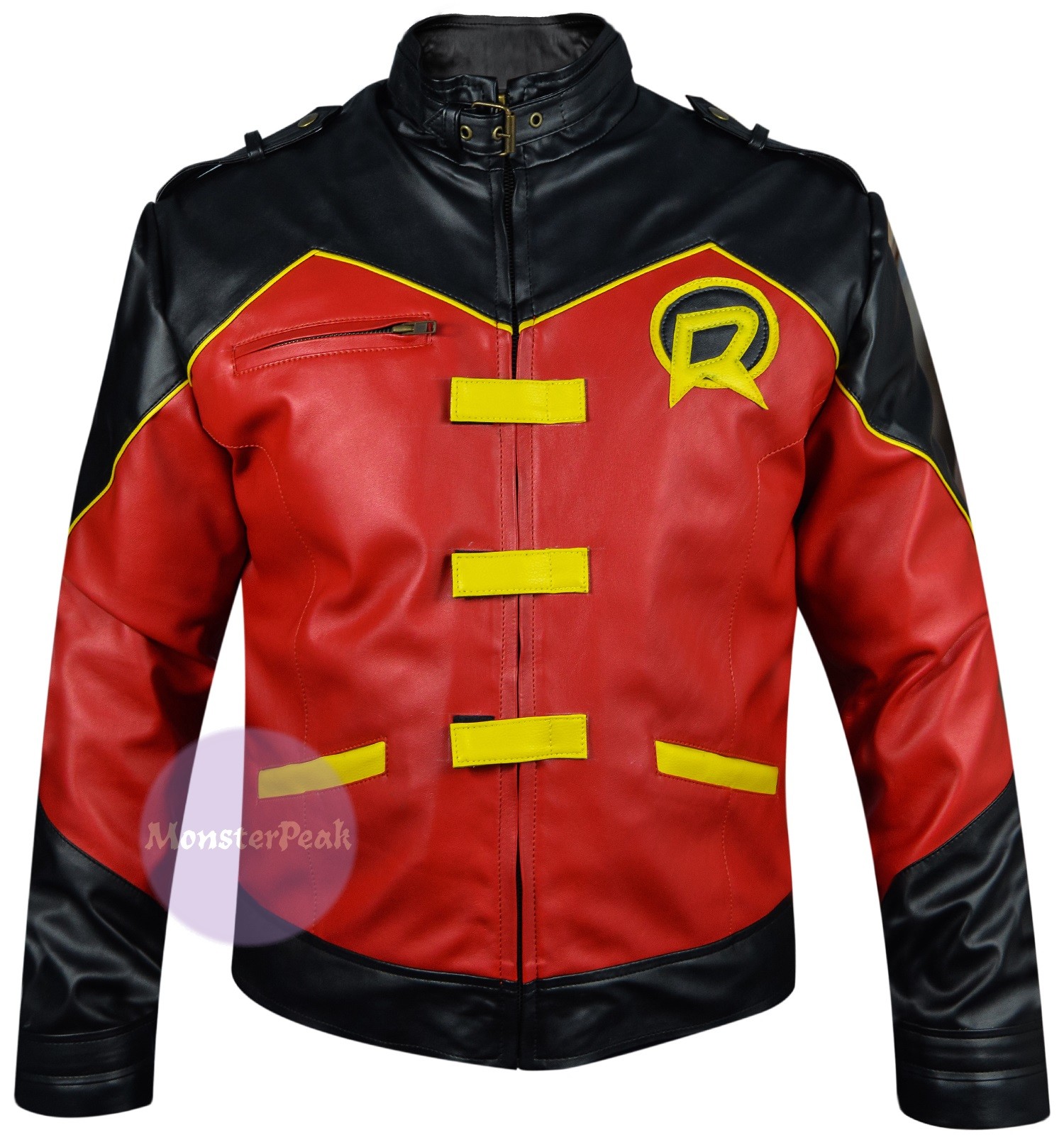 Justice League Robin Red & Black Real Sheep and Faux/Artificial Leather ...