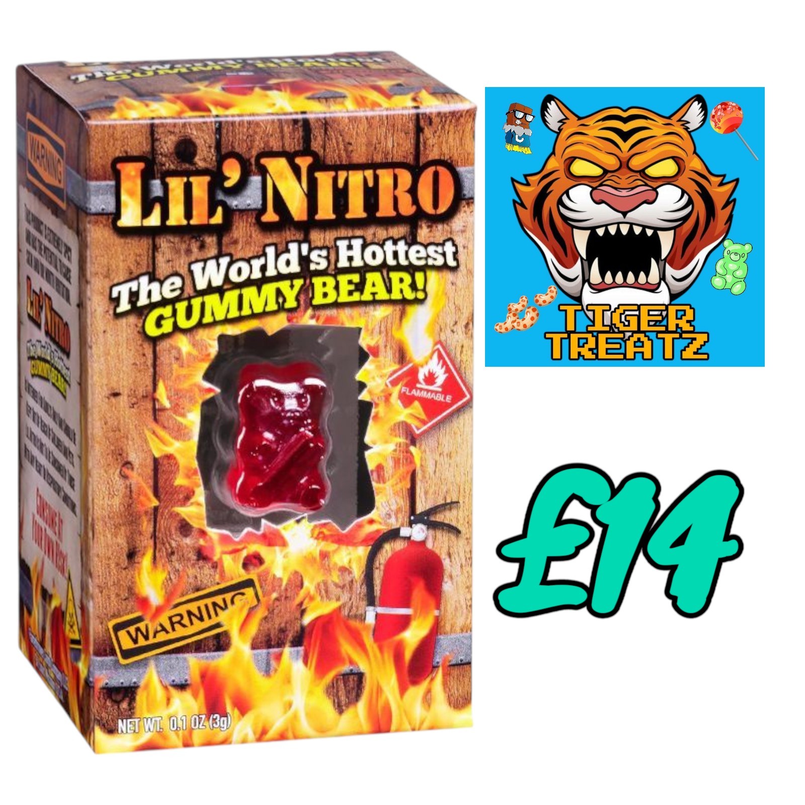 Flamethrower Candy's Lil' Nitro Gummy Bear 0.1oz (3g) | eBay UK