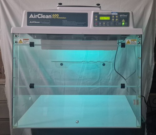 AIRCLEAN 600 PCR WORKSTATION PCR LAMINAR FLOW HOOD/CABINET W/UV LIGHT ...