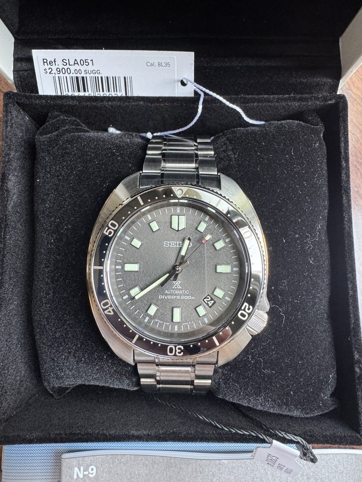 Seiko Luxe Prospex SLA051 Men's Gray Diver Watch Naomi Uemura MSRP ...