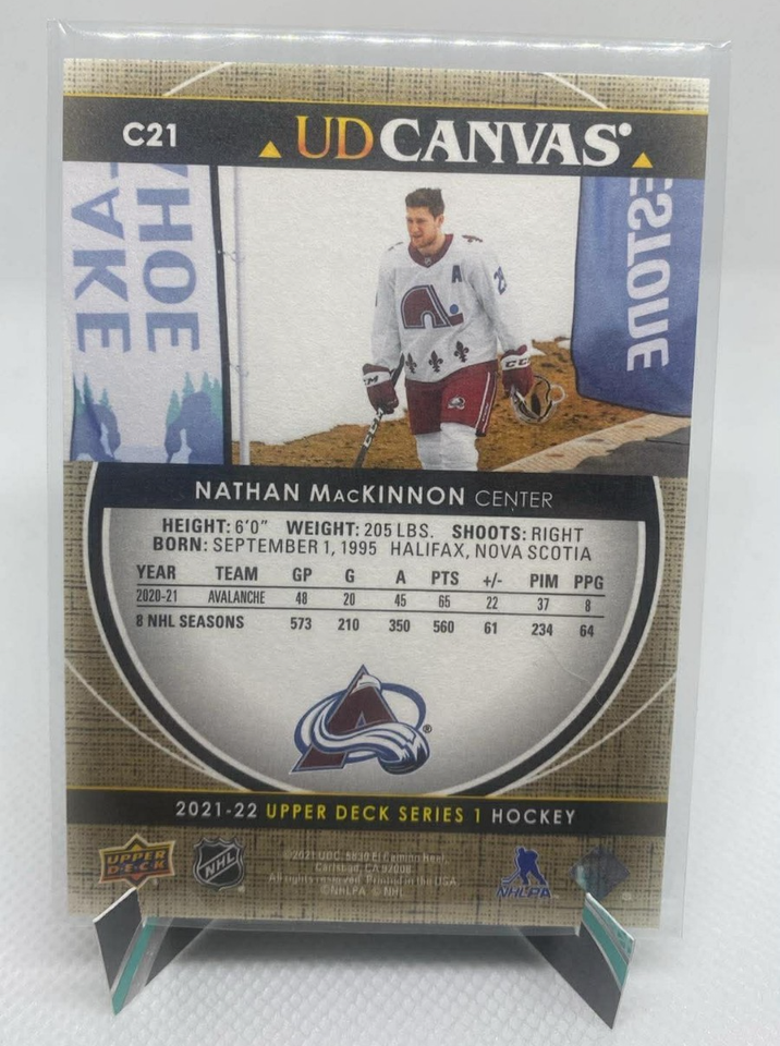 2021-22 Upper Deck Series 1 - Ud Canvas Nathan MacKinnon #C21 | eBay UK