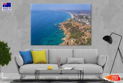 Alvor Tres Irmaos Coast Aerial Wall Canvas Home Decor Australian Made ...