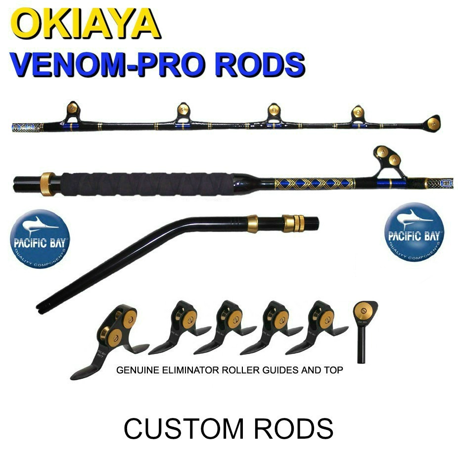 OKIAYA VENOM PRO BENT BUTT FISHING ROD 80-130 LB. "THE MONSTER" PAC BAY ...