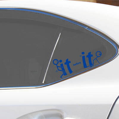 Futa Sticker F*** U Window Decal Sticker - White Vinyl, 4 Inches Tall ...