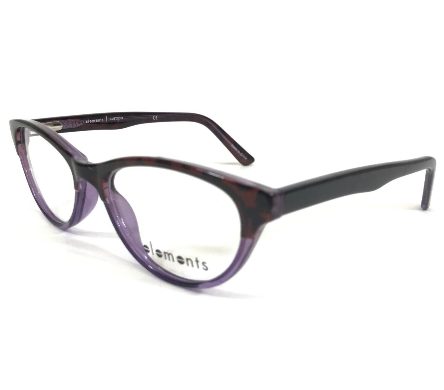 Elements Eyeglasses Frames EL-250 C3 Purple Tortoise Cat Eye 51-16-135 ...