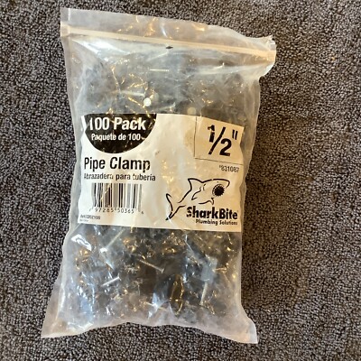 100 SharkBite Lead-Free Plastic J-Hook Suspension Clamp 1/2 x 1/2 Dia ...