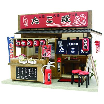 Billy Handmade Dollhouse Kit Miniature Naniwa Takoyaki Shop | eBay