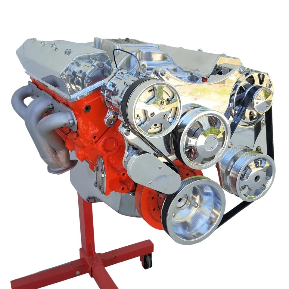 Small Block Chevy Polished Serpentine Kit Front Drive System SBC 305 ...