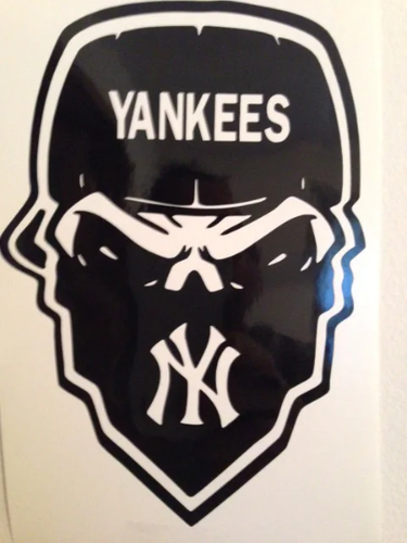 Set of 2 New York Yankees skull Decal 6 inch Decals | eBay
