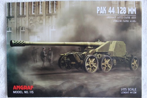 1:25 German WWII 128 mm anti-tank gun Pak 44 paper model | eBay