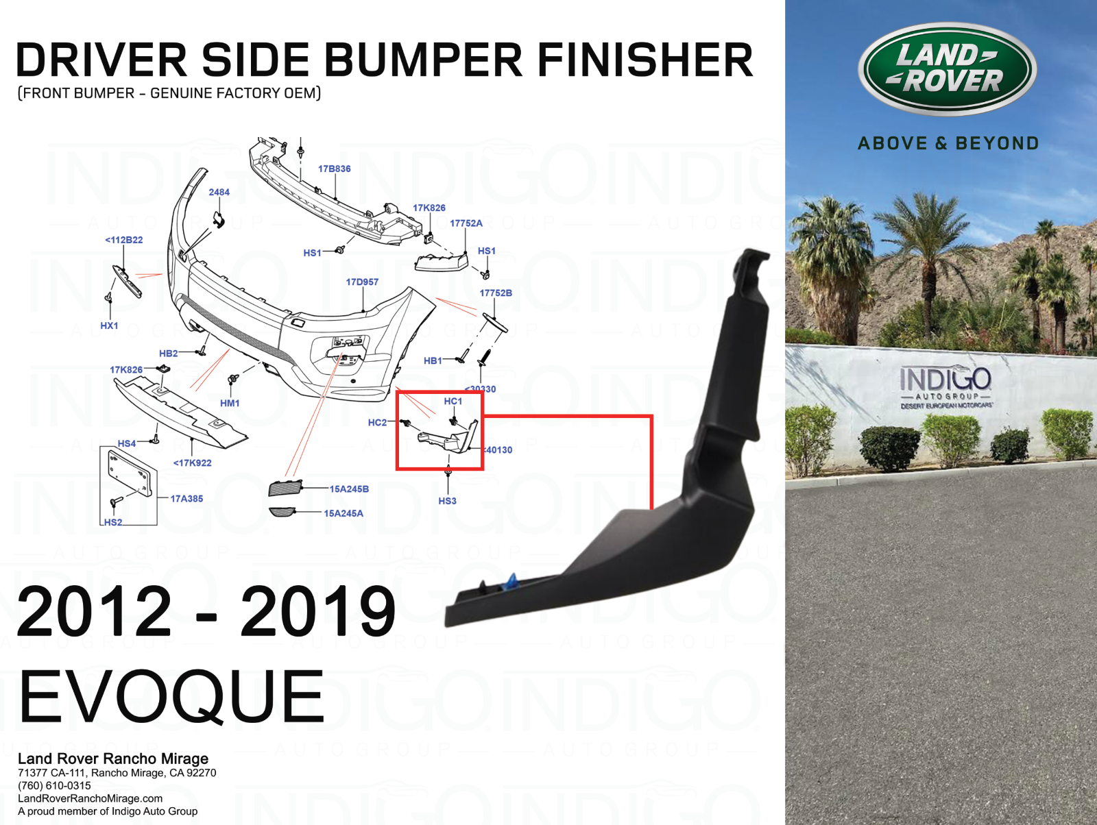 Land Rover LR028551 Genuine OEM Factory Original Molding EXTN for sale ...