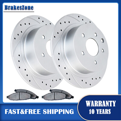 Rear Brake Rotors Pads Kit for Chevrolet Malibu Pontiac Pursuit Slotted ...
