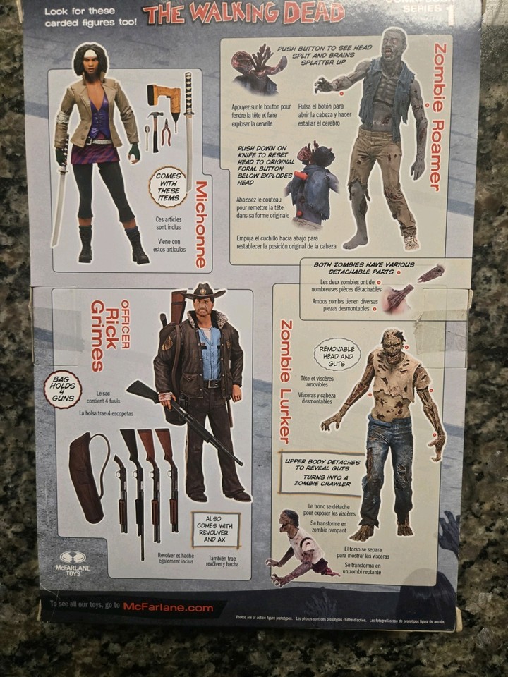 The Walking Dead Bloody B W Officer Rick Grimes Michonne(Ax Lost) | eBay