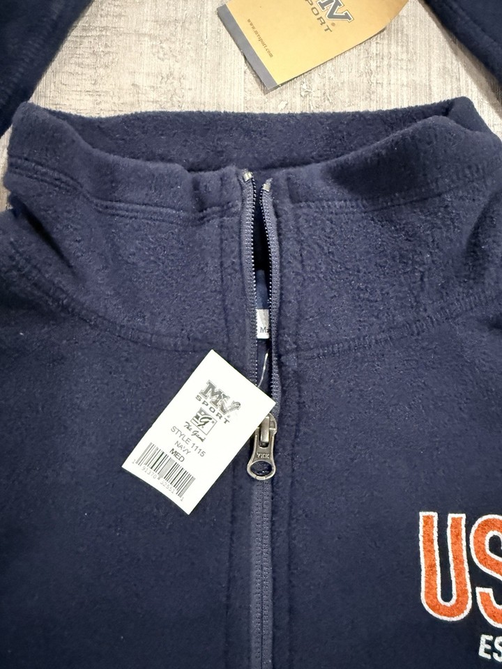 USCG United States Coast Guard 1/4 Zip Navy Blue Jacket - Size M - MV ...