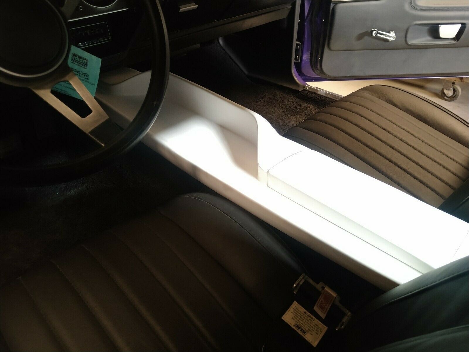 1970,71 challenger console , with glove box door , restomod, pro ...