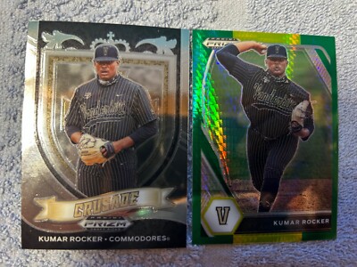 Kumar Rocker Vandy Rangers 2021 Panini Prizm Draft CRUSADE+green/yellow ...