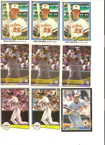 18 CARD RICH DAUER BASEBALL CARD LOT 120 | eBay
