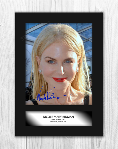 Nicole Kidman 1 A4 signed mounted photograph poster Choice of frame | eBay