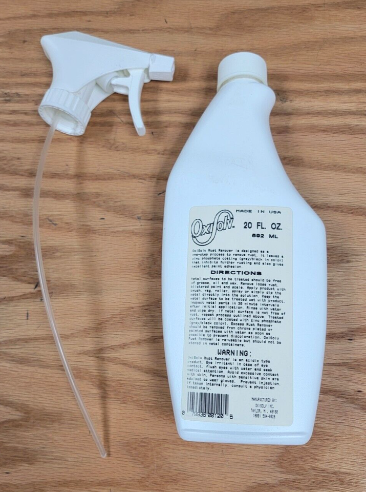 OXISOLV RUST REMOVER AND METAL CONDITIONER 20 FLUID OZ SPRAY BOTTLE | eBay