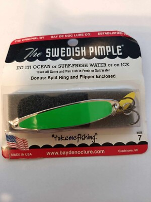 SWEDISH PIMPLE LURE SIZE 7 green | eBay