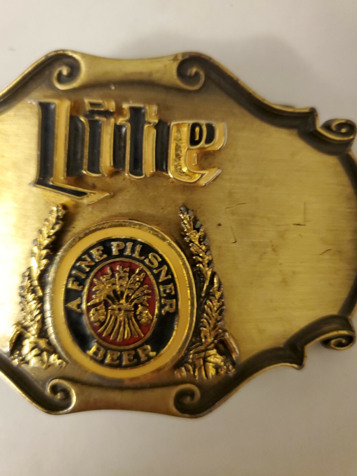 Miller Lite Beer Belt Buckle Advertising Old Vintage … - Gem