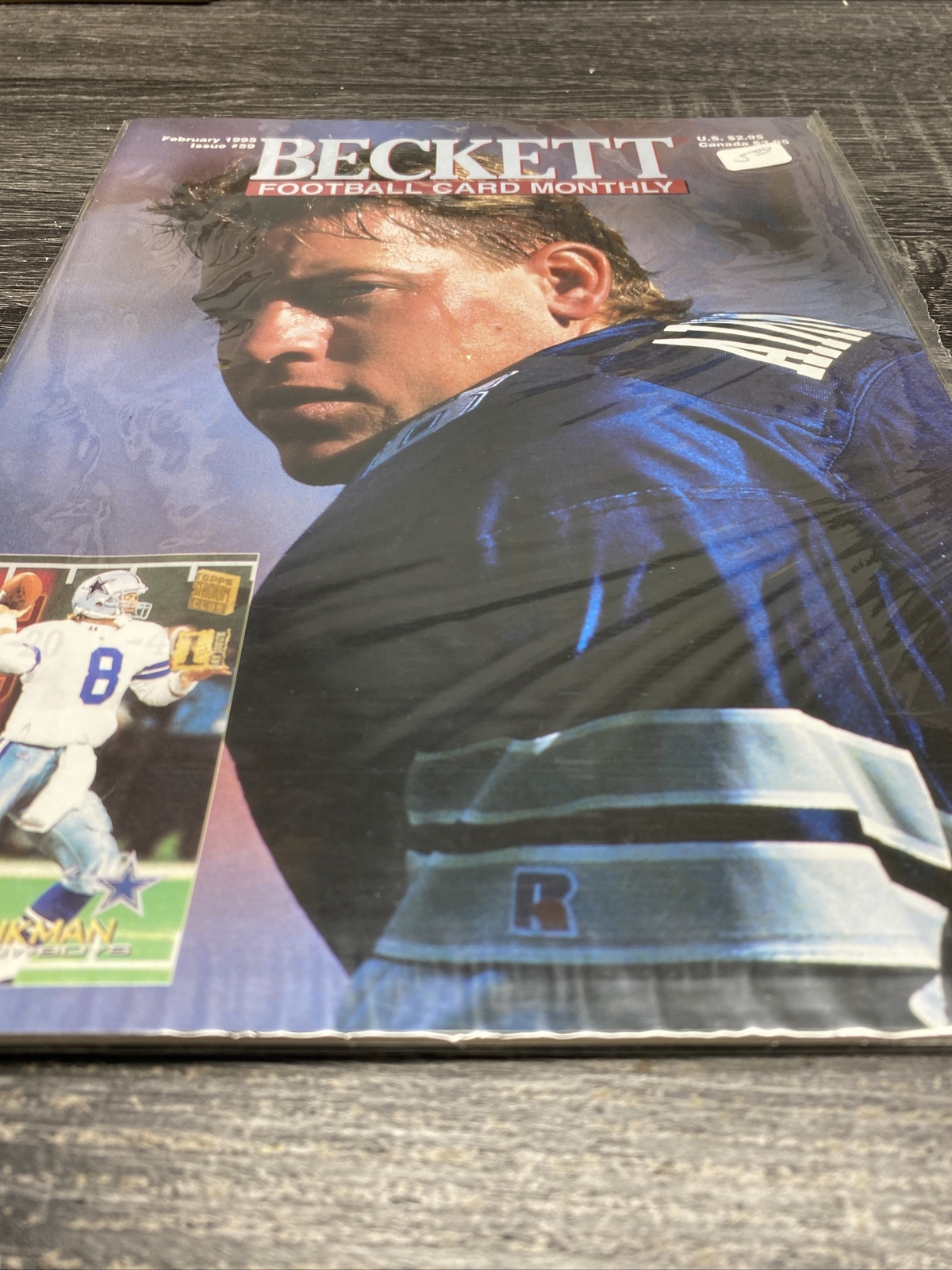 Troy Aikman Beckett Magazine February 1995 Dallas Cowboys No Label 🔥 | eBay