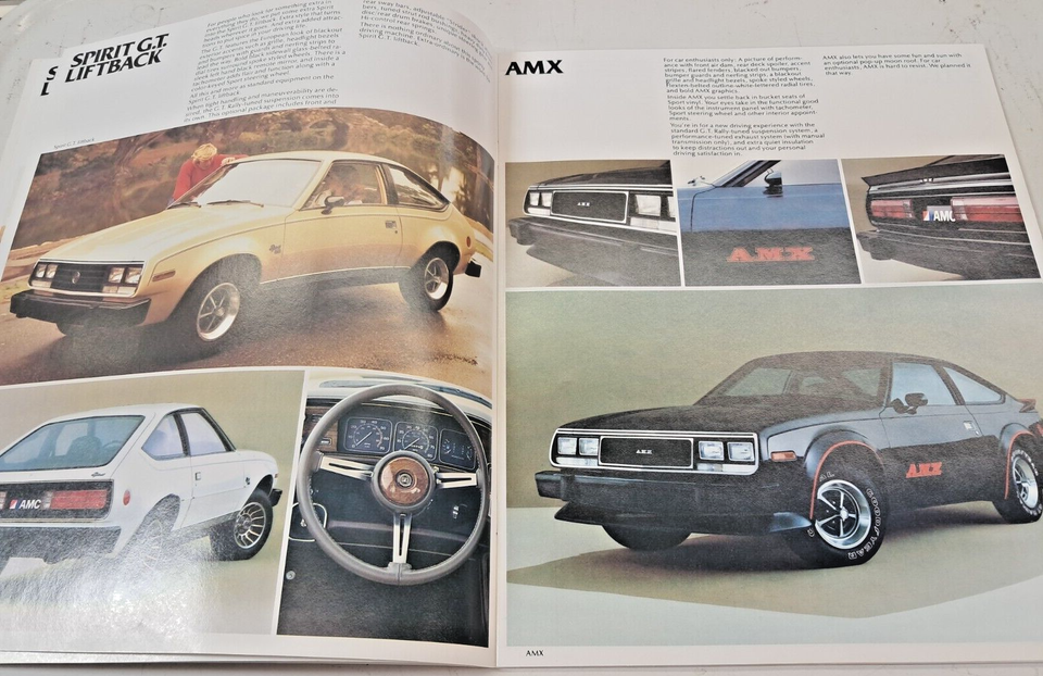 1980 AMC Spirit AMX Concord Pacer Eagle 4WD Sales Brochure Literature ...